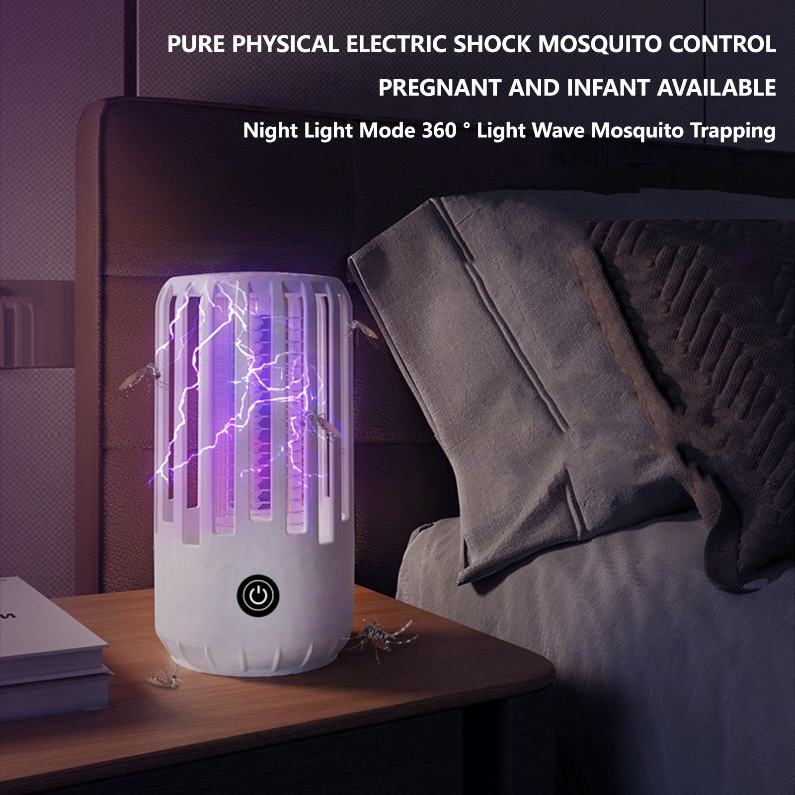 Auto Mosquito Catcher, Photocatalytic LED Night Light, 2-in-1 Insect ...