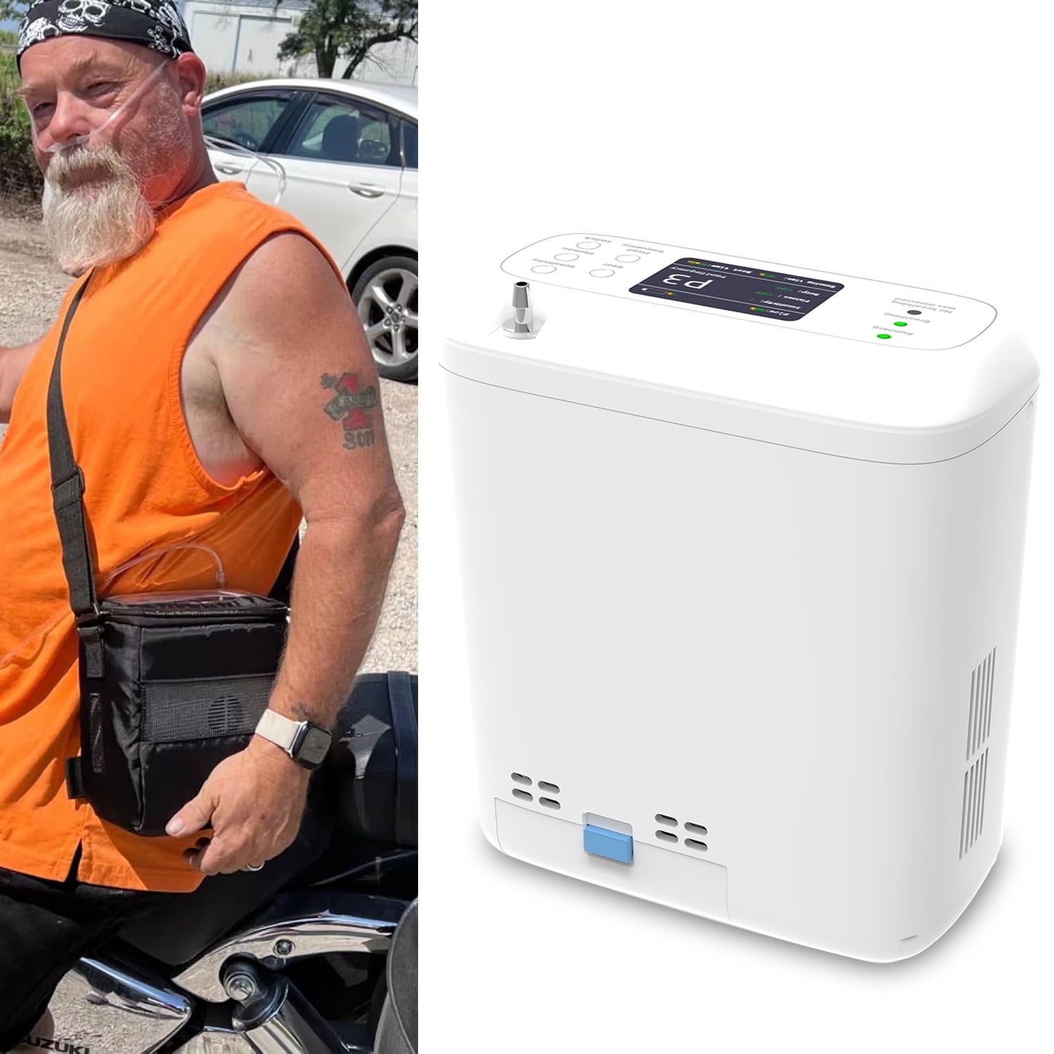 Auto Oxy-Machine, Backpack Oxygen Generator-Tube for Travel Use, All ...