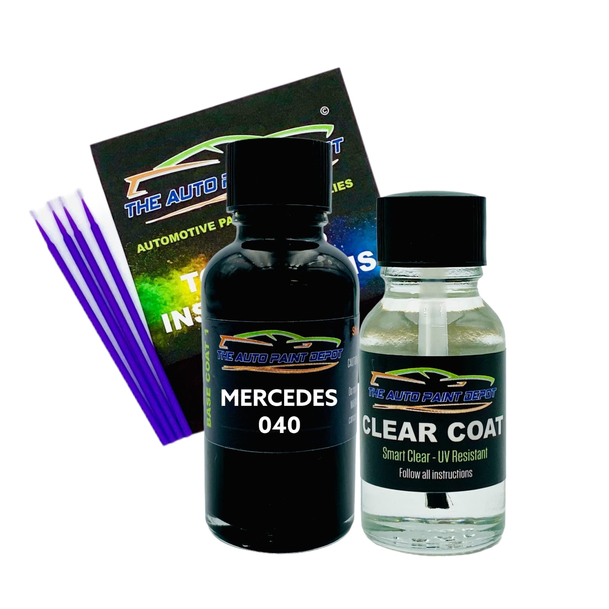 Auto Paint Depot Touch Up Paint for Mercedes-Benz Black 040- C Series ...