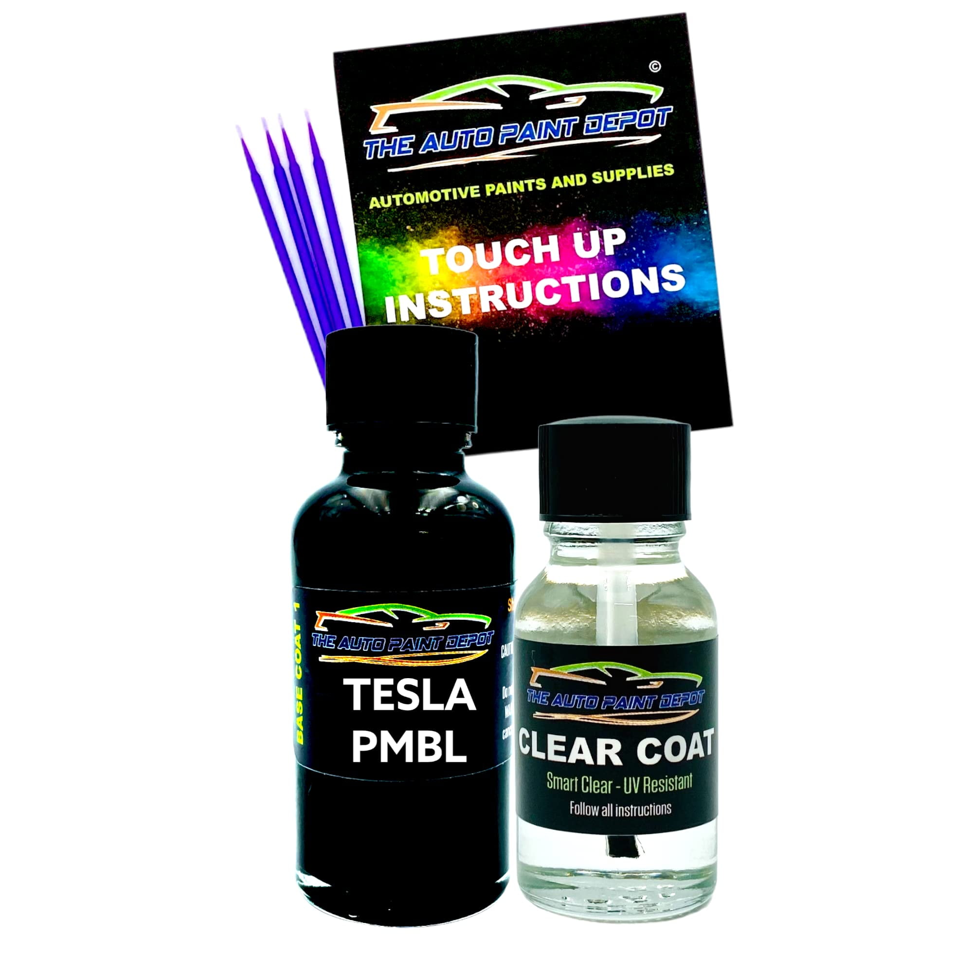 Auto Paint Depot Touch Up Paint for Tesla All Models OBSIDIAN BLACK ...