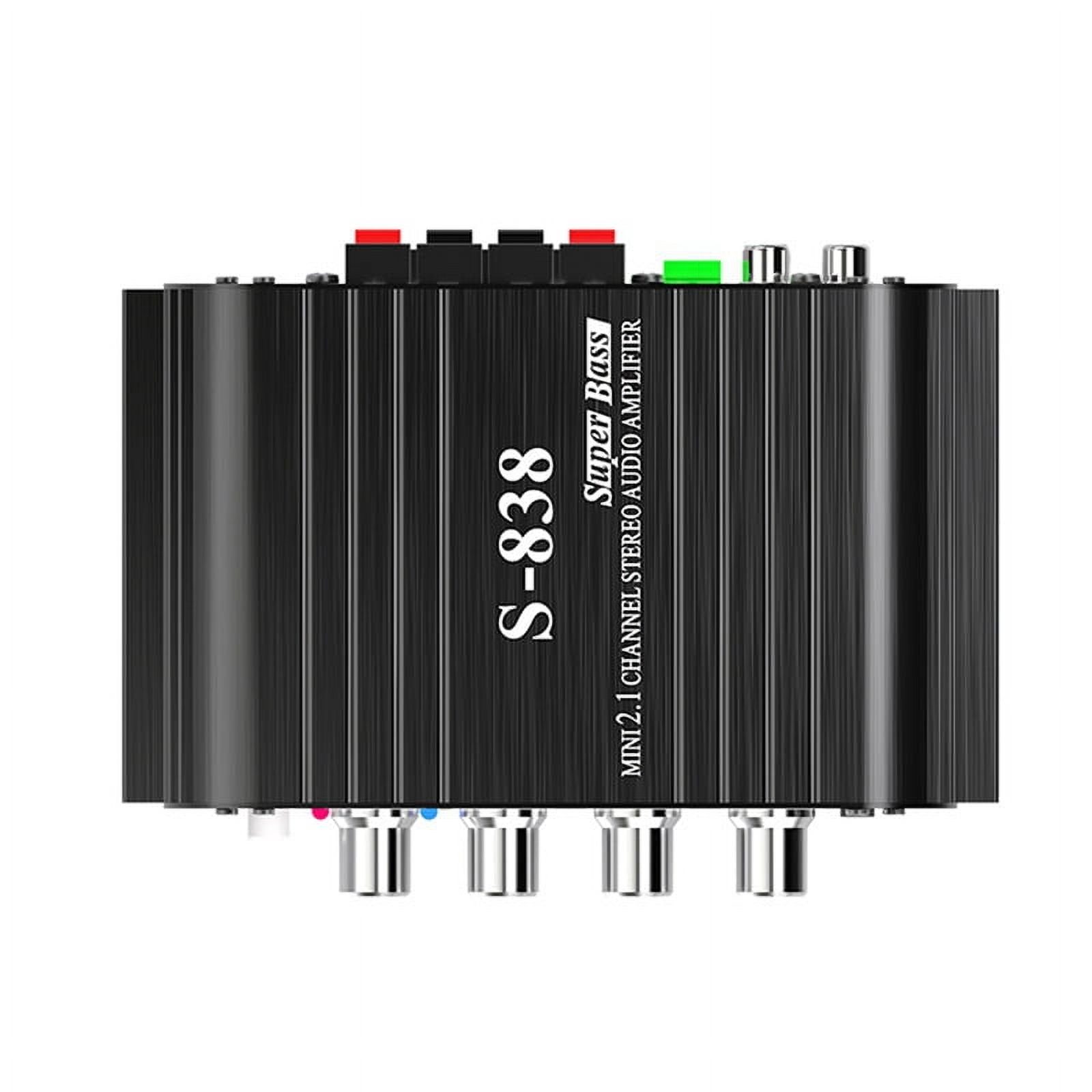 Car Stereo Amplifier Speaker Hifi Power 2.1 Channel Home Subwoofer ...