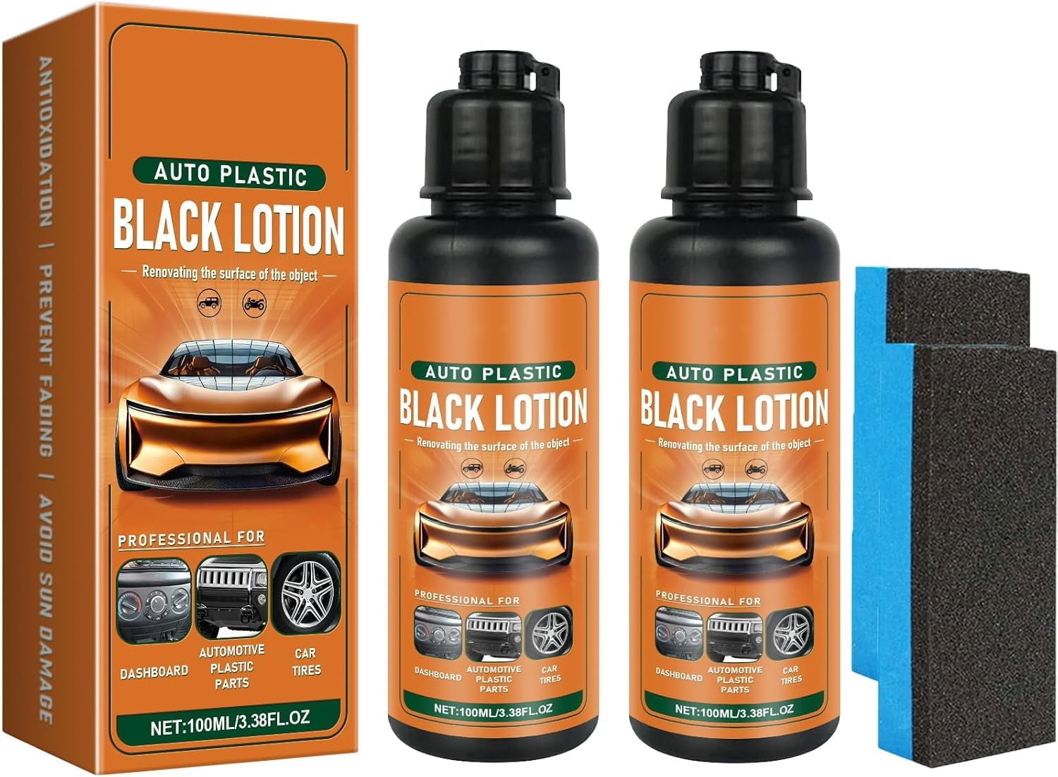 Auto Plastic Restorer Kit, Long-Lasting Car Trim and Rubber Restoration ...