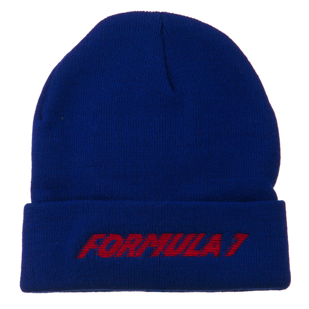 Auto Racing Formula 1 Embroidered Long Beanie - Royal OSFM - Walmart.com