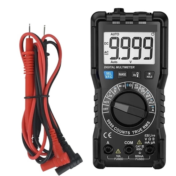 Auto Range Digital Multimeter Voltmeter Ammeter Ohm Tester 10A 600V ...