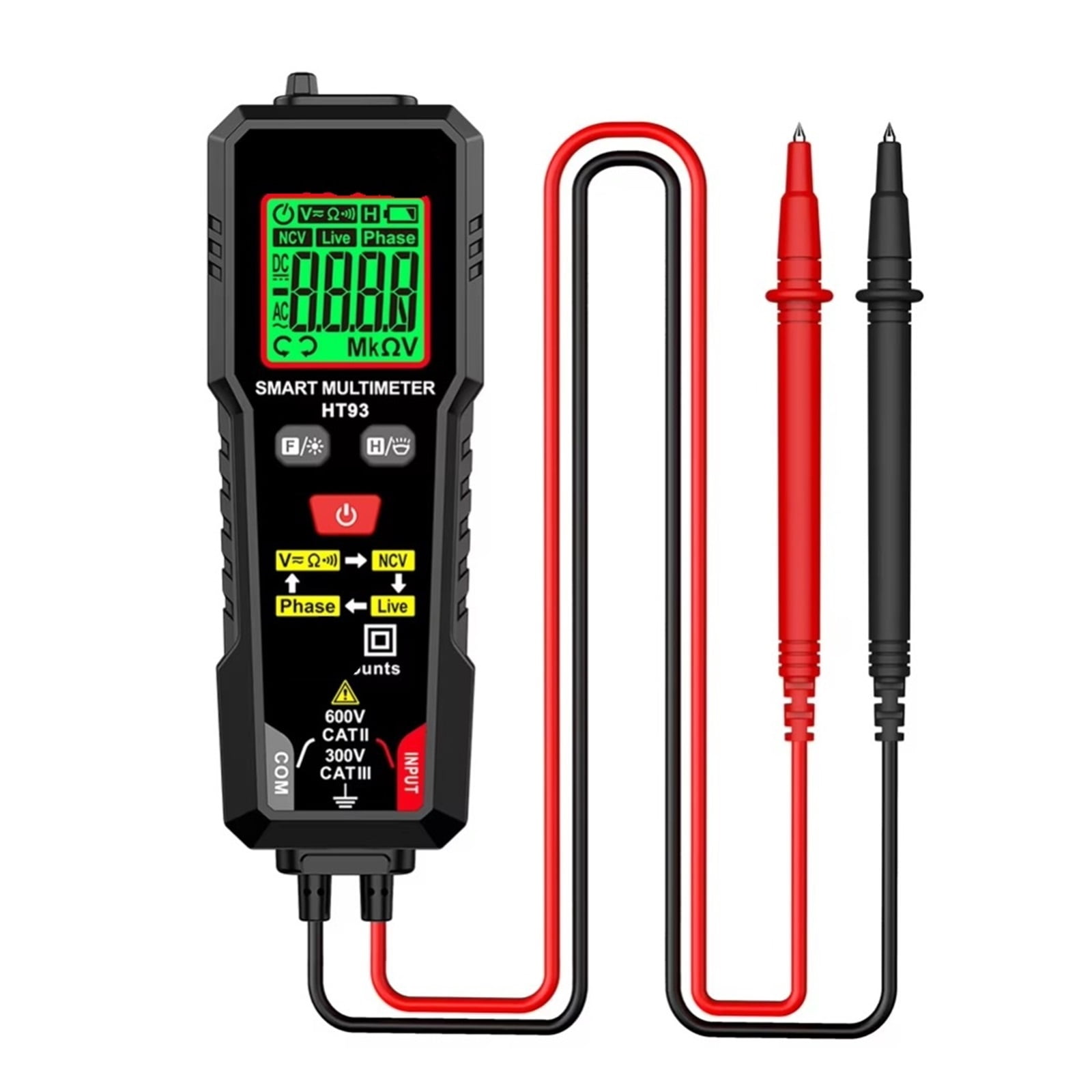 Auto-Ranging Digital Multimeter - HFE Triode Buzzer Ohm High Precision ...