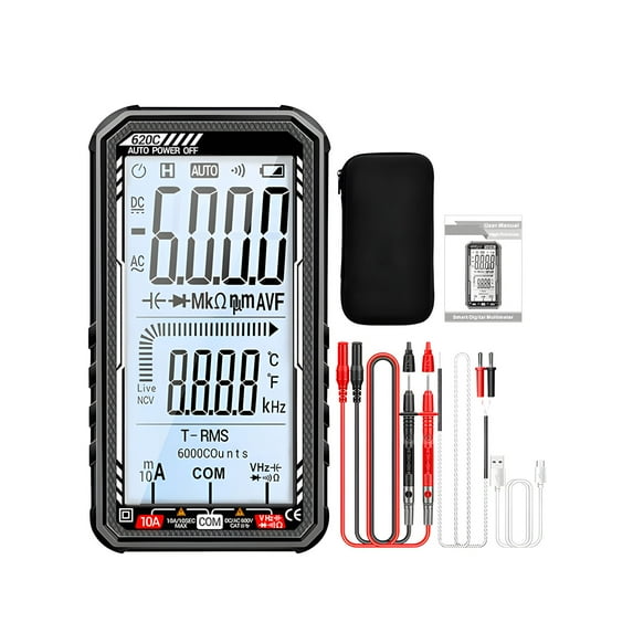Auto Ranging Digital Multimeter Highlighting Large Backlit Display Usb ...
