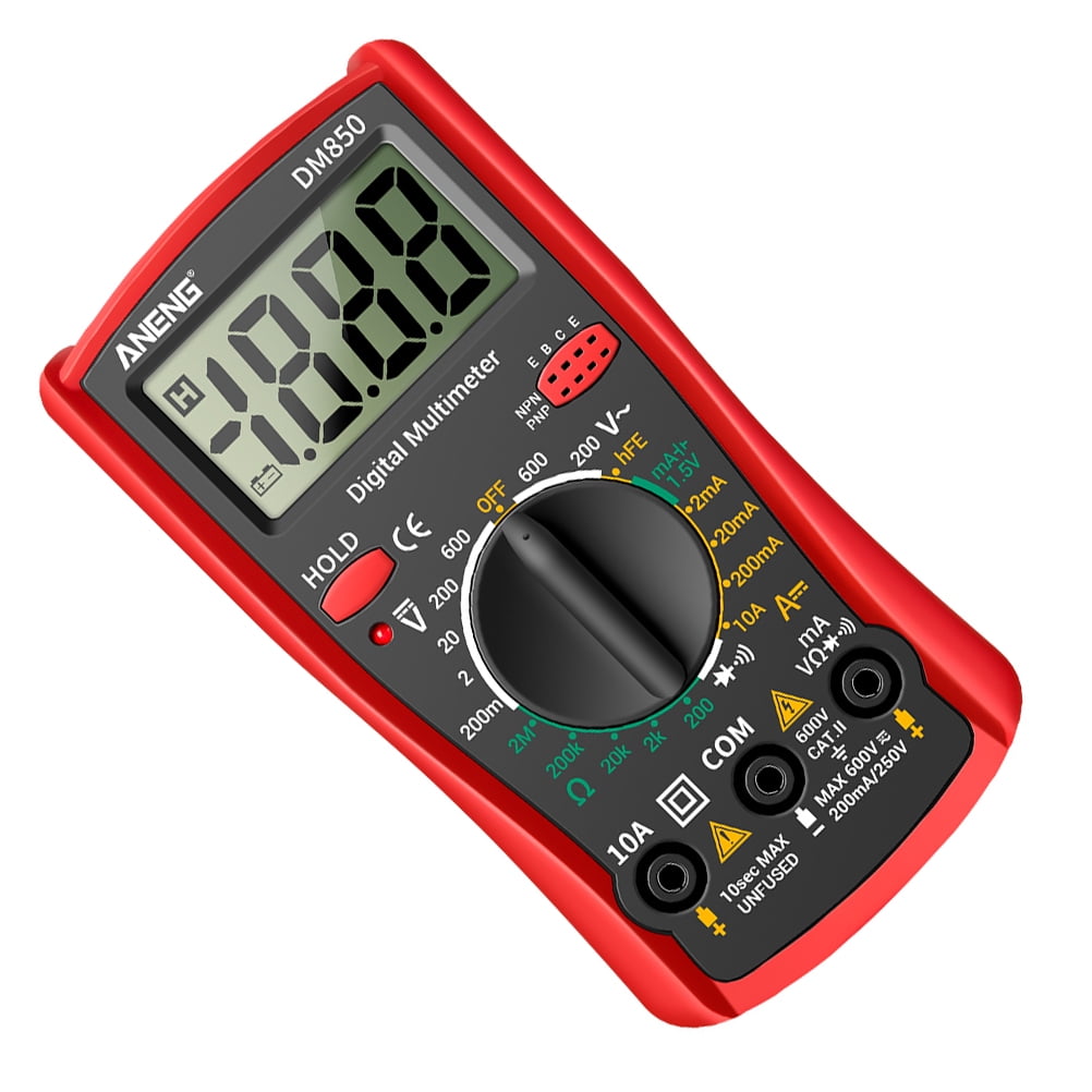 Auto- Ranging Digital Multimeter Travel 13.9X7.45cm Red - Walmart.com
