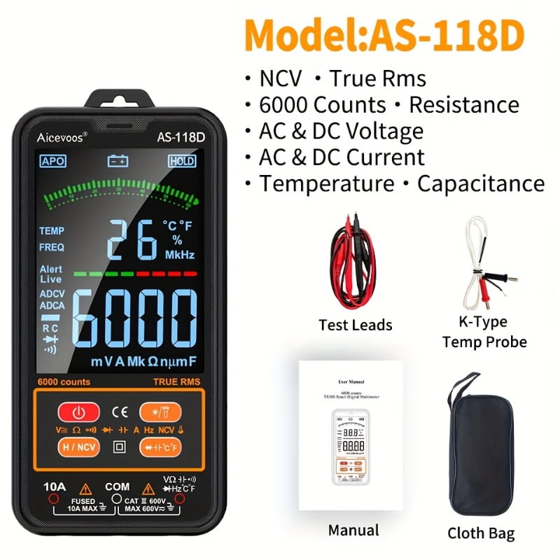[Auto-Ranging Voltmeter] Smart Digital Multimeter - Auto-Ranging ...
