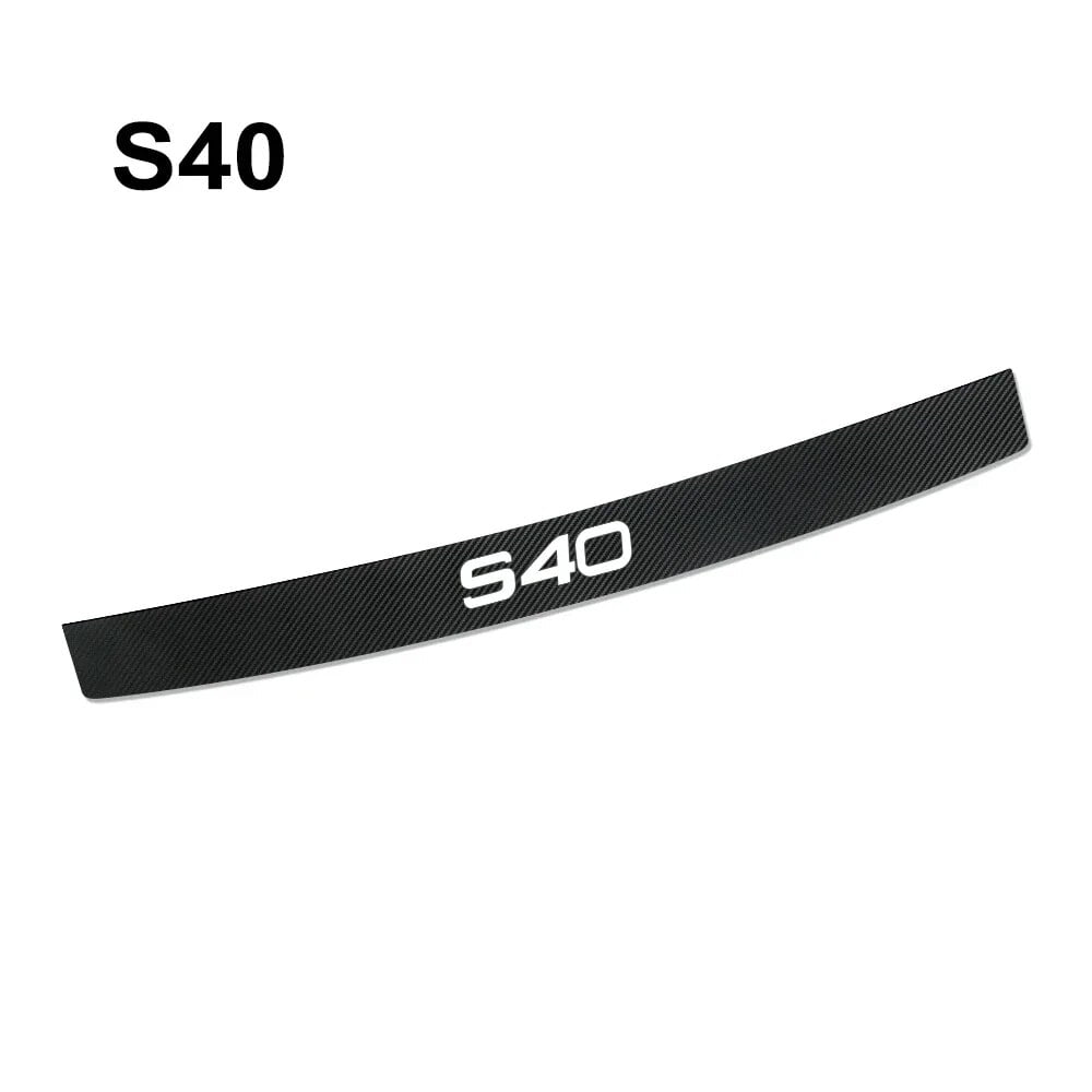 Auto Rear Bumper Trunk Guard Carbon Fiber Protector Sticker For Volvo ...