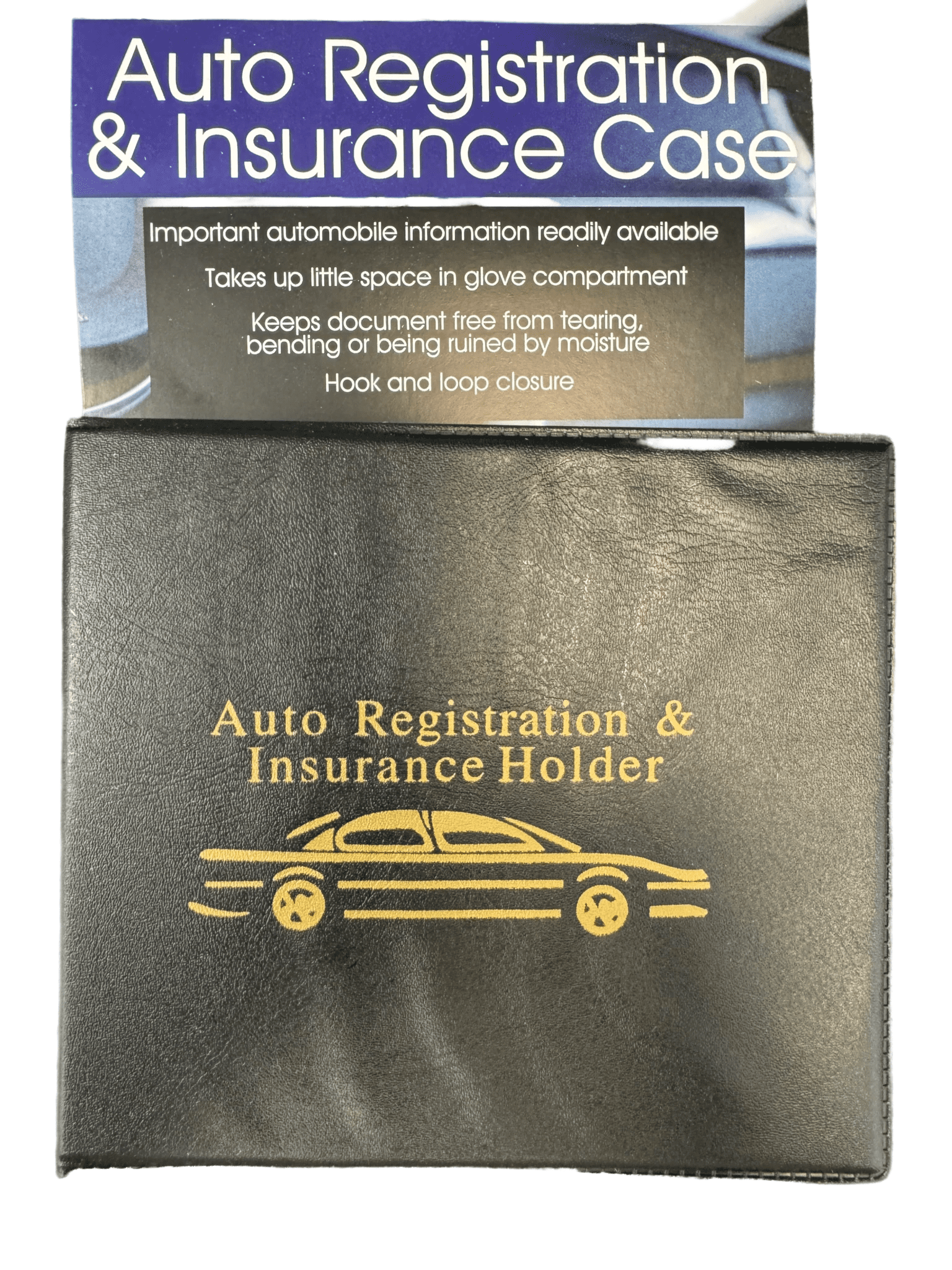 Auto Registration and Insurance Case – Durable Black Wallet with Clear ...