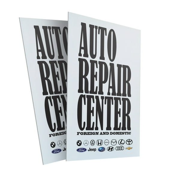Auto Repair Center Foreign and Domestic (2-Pack) 24 Inch x 36 Inch ...