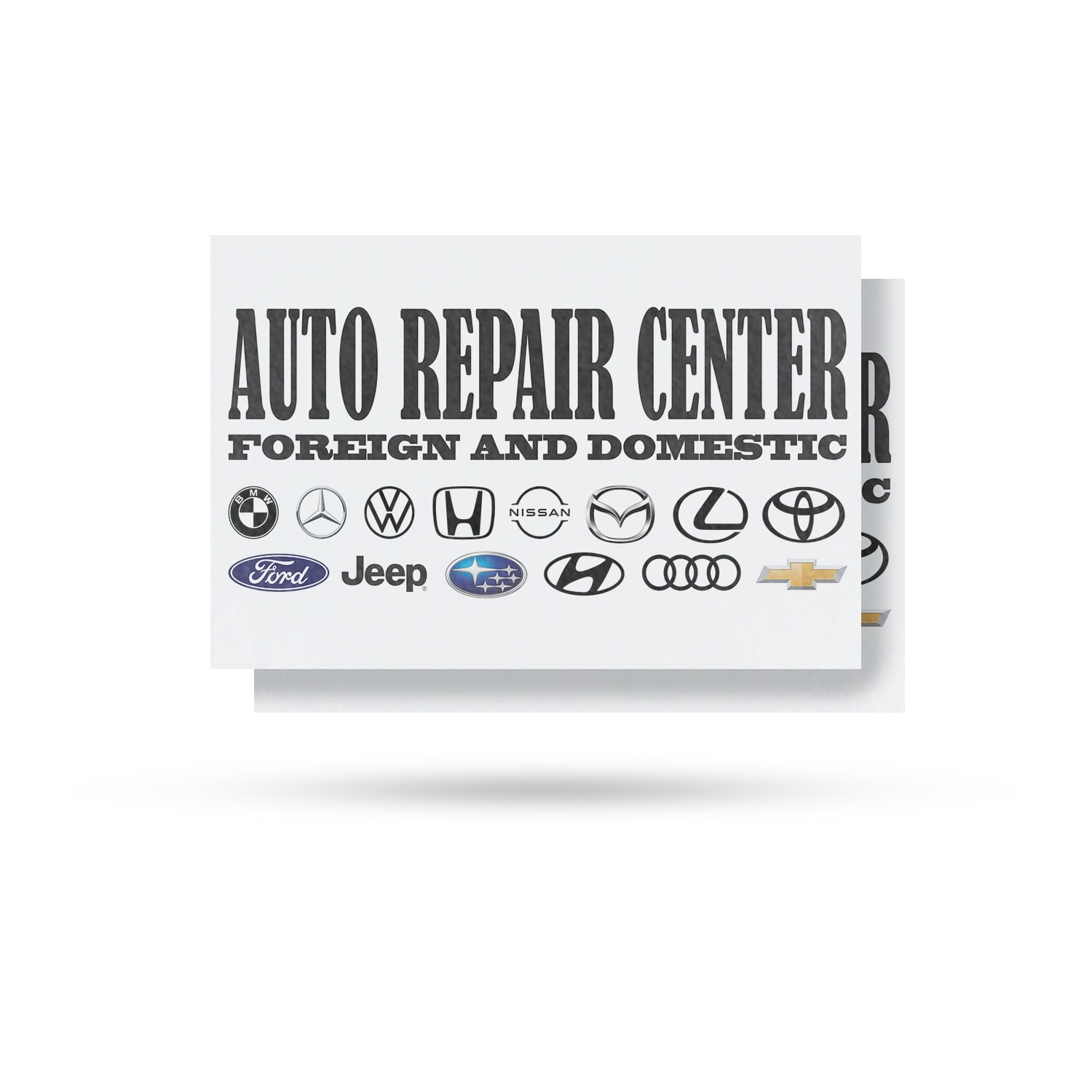 Auto Repair Center Foreign and Domestic Vinyl Decal 2 Pack of 18 Inch x ...