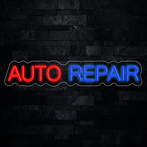 Auto Repair Neon LED Sign 27"L x 5"H #32922 - Walmart.com