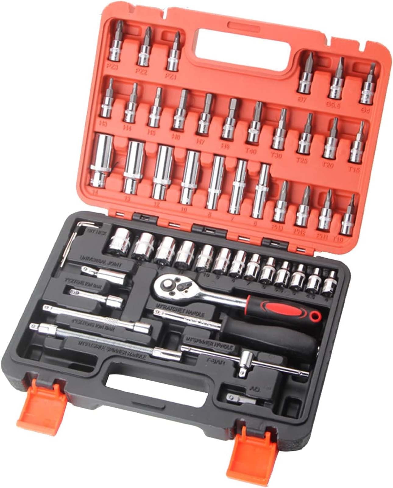 Auto Repair Tool Set 53 Pieces, Motocross Repair Socket Wrench Set for ...