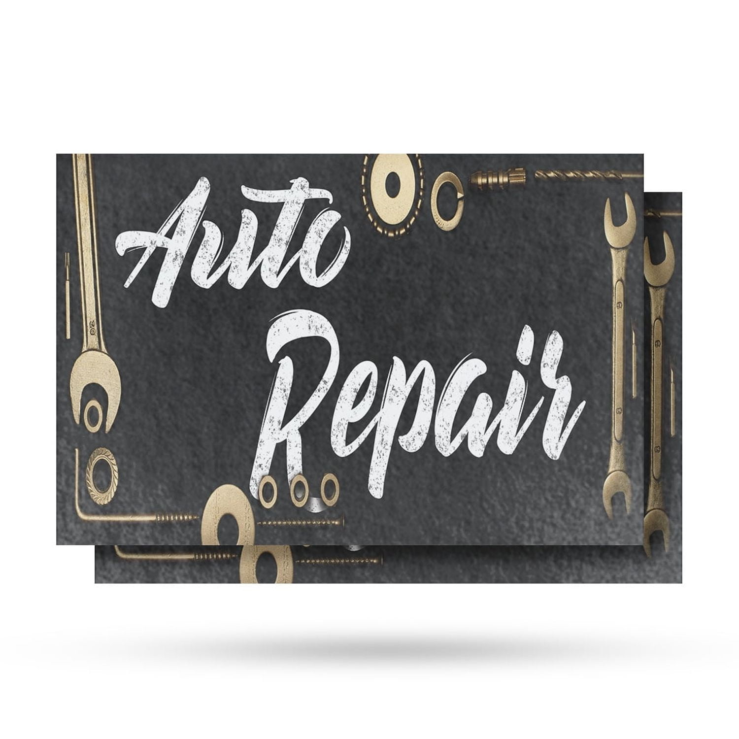 Auto Repair Vinyl Decal 2 Pack of 24 Inch x 36 Inch Weatherproof Heavy ...