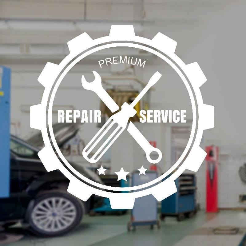 Auto Repair Wall Decal Car Service Logo Vinyl Interior Decoration ...
