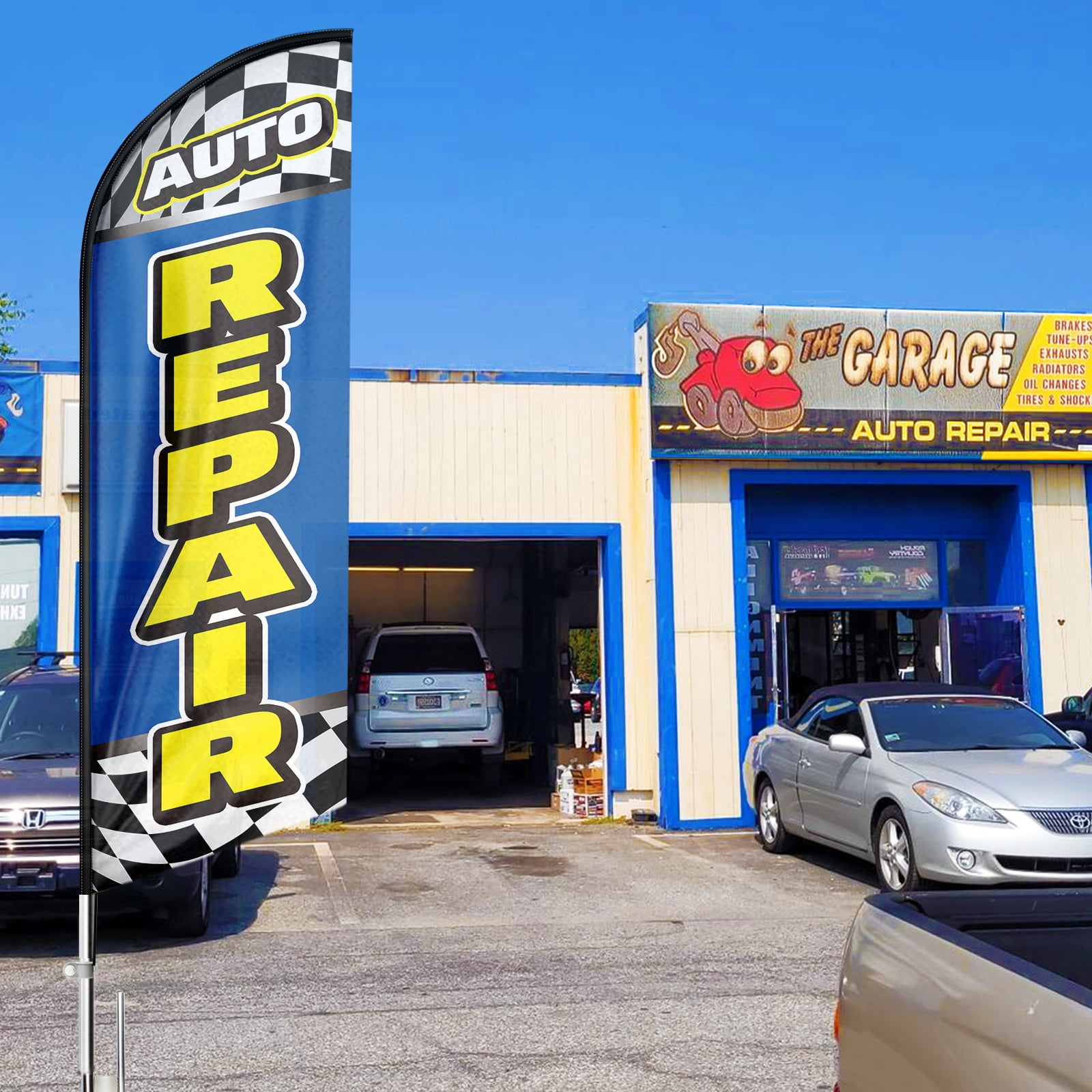 Auto Repair business Flag, 8FT Auto Repair Advertising Feather Flag ...