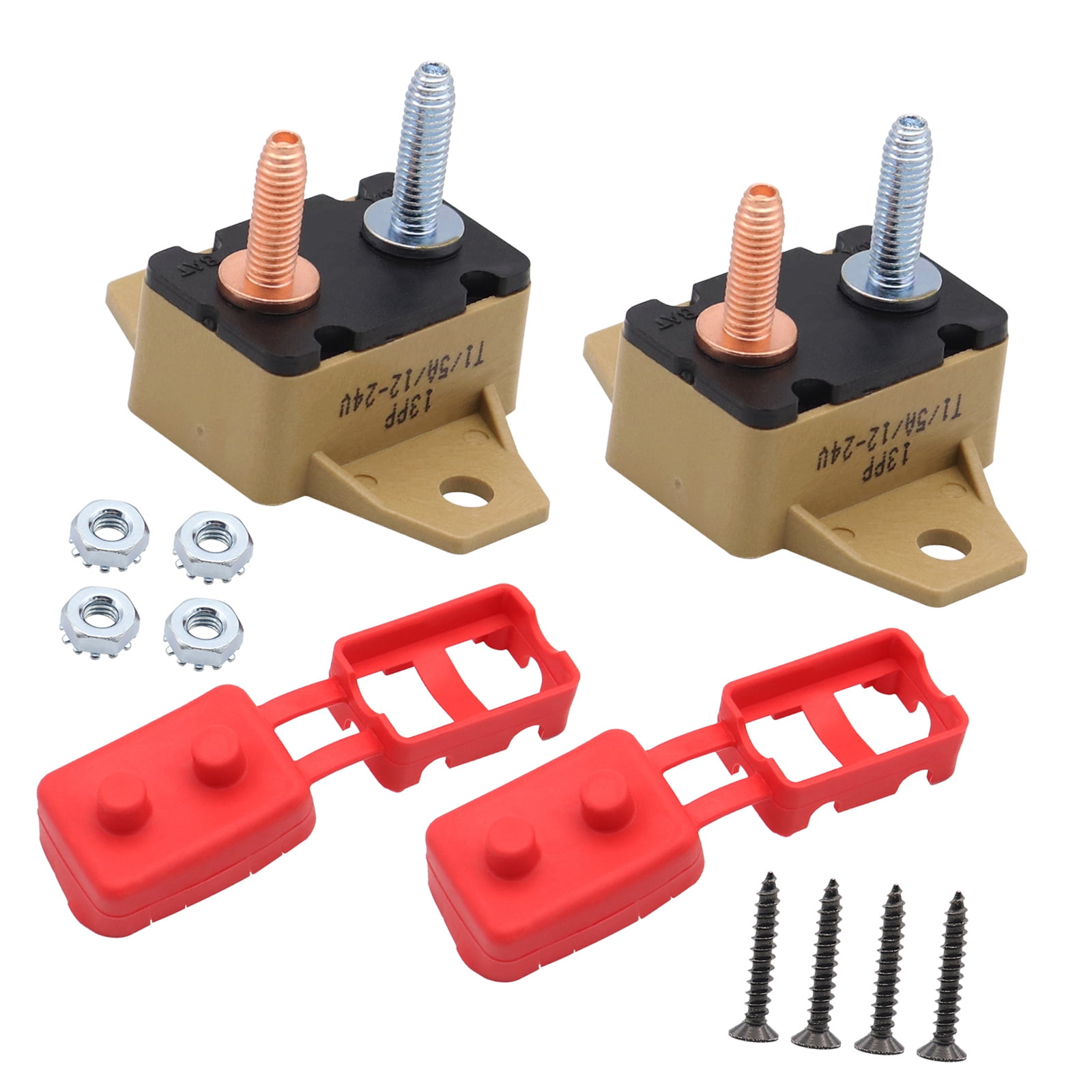 2 Unit 5A Resetable Circuits Breaker Plastic Housing 6-28V Application ...