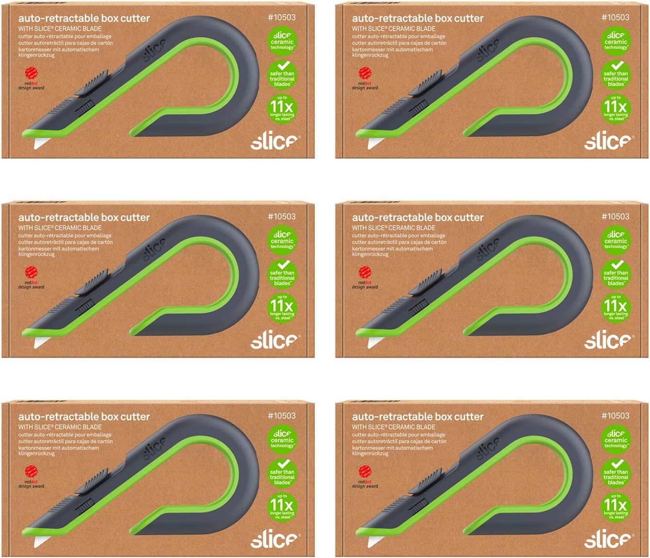 Auto-Retractable Box Cutter, Heavy Duty Utility Knife, Safe Ceramic ...