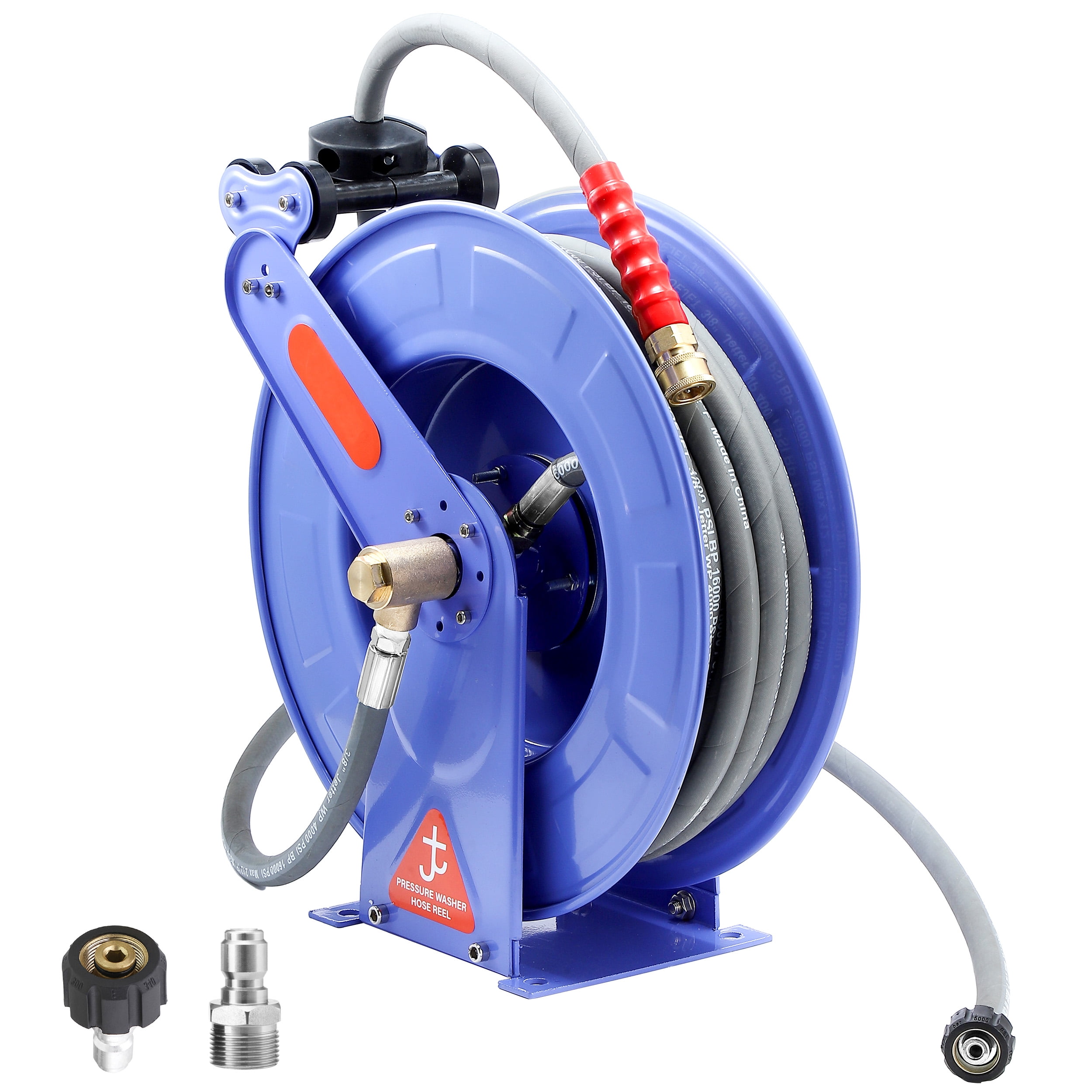 Auto-Retractable Pressure Washer Hose Reel, 50FT x 3/8" Heavy Duty ...