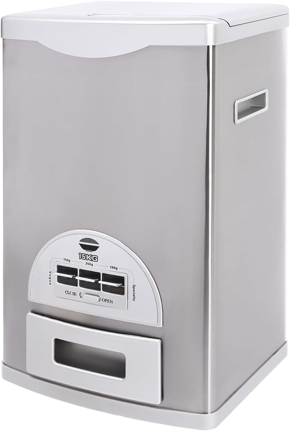 Auto Rice Dispenser, 15kg/33lbs Stainless Steel Rice Storage Container ...