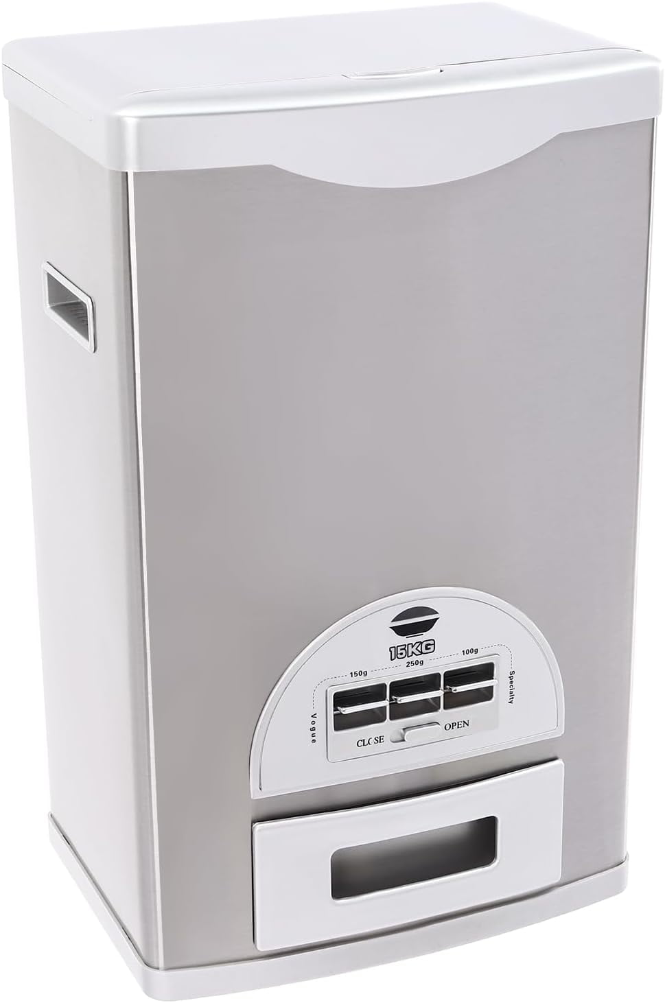 Auto Rice Dispenser Container 33lb Stainless Steel Rice Storage ...