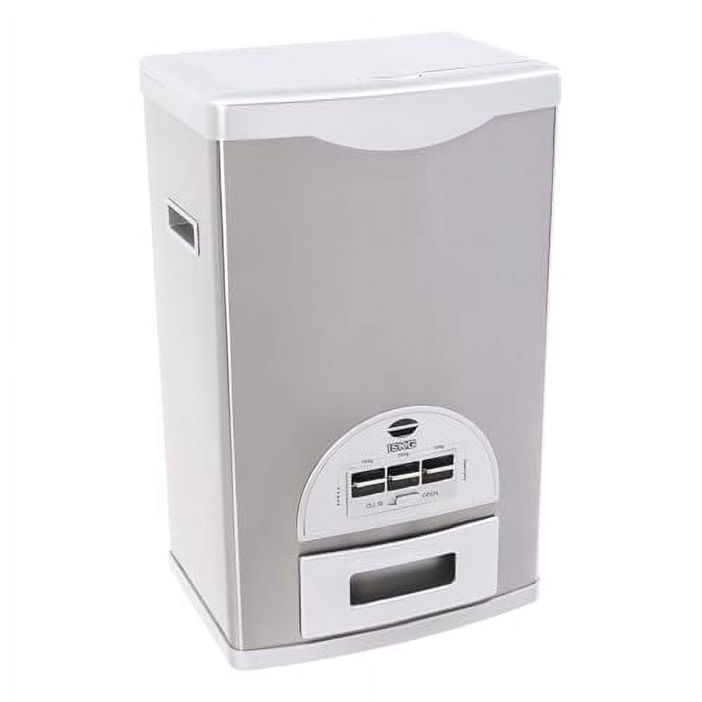 Auto Rice Dispenser Container 33lb Stainless Steel Rice Storage ...