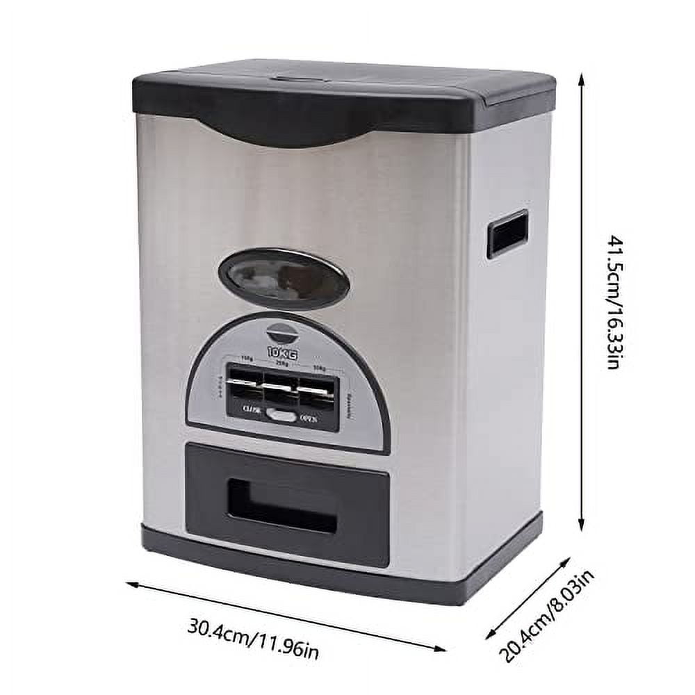 Auto Rice Dispenser Container, Stainless Steel Rice Dispenser, 10kg ...