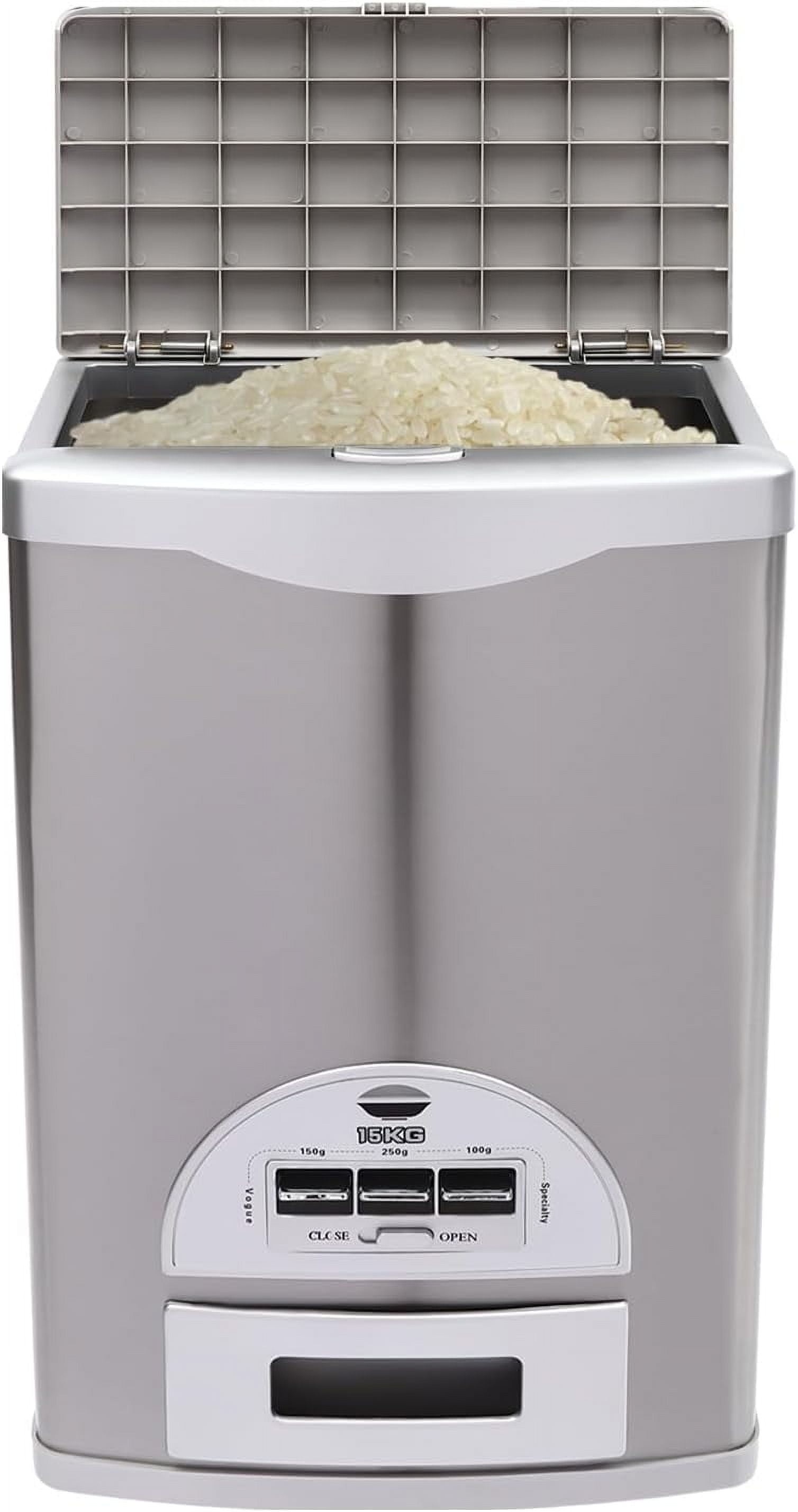 Auto Rice Dispenser Rice Storage Container Stainless Steel Rice ...