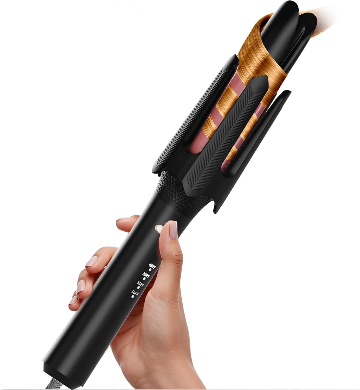 Auto Rotating Hair Curler - 4 Temperature and Timer Settings, Automatic ...