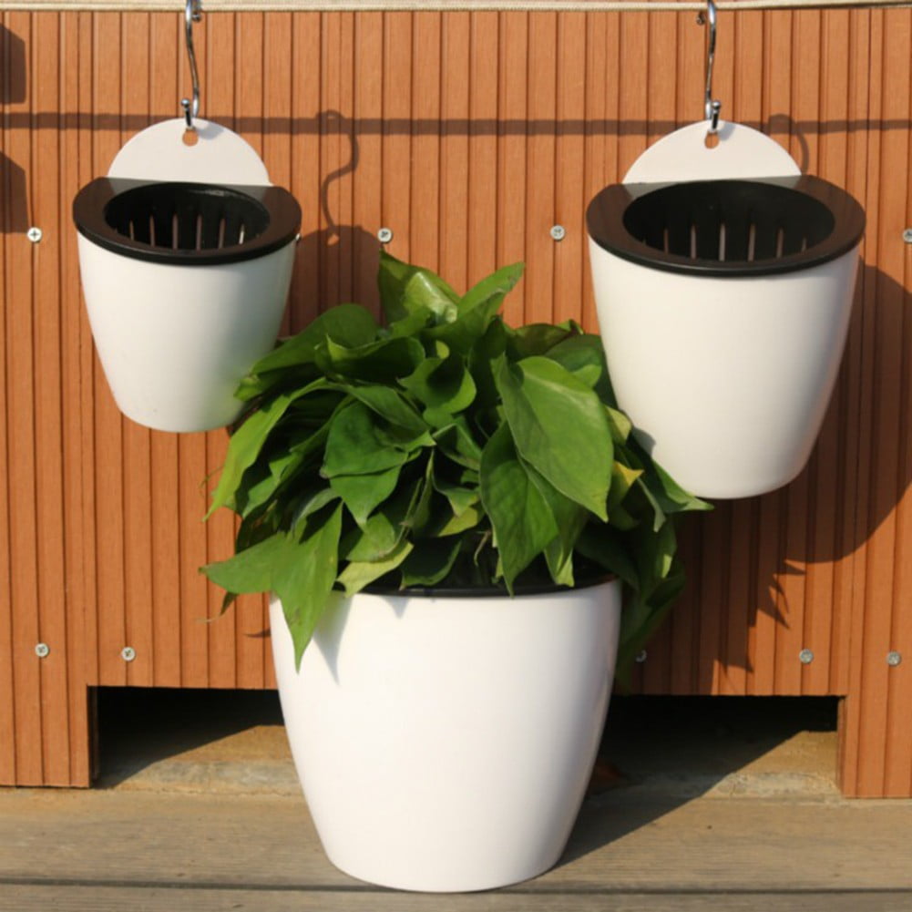 Auto Self-Watering Hanging Plastic Flower Pot with Layers for Gardening ...