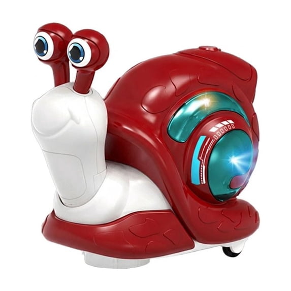 Auto-Sensing Snail Crawling Toy,Dynamic LED Lights Music Interactive ...
