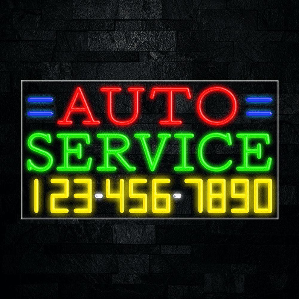 Auto Service LED Neon Sign 33"L x 18"H #35043 - Walmart.com