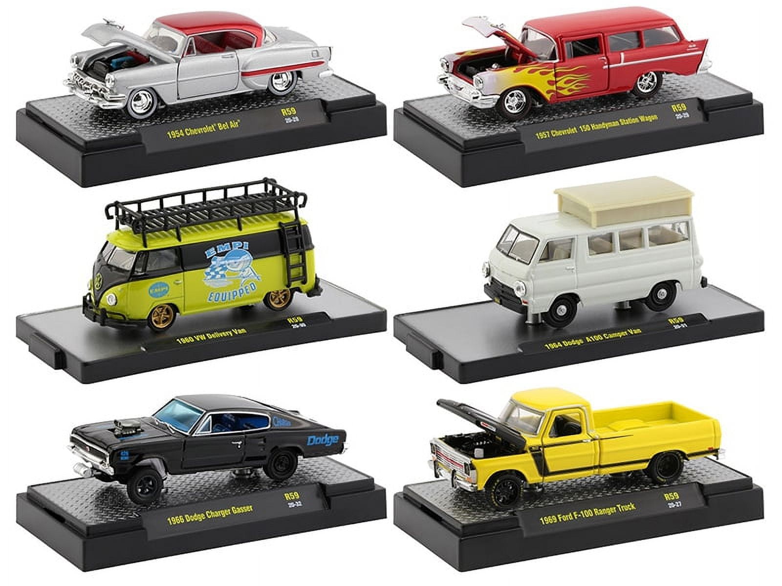 "Auto Shows" 6 piece Set Release 59 IN DISPLAY CASES 1/64 Diecast Model ...