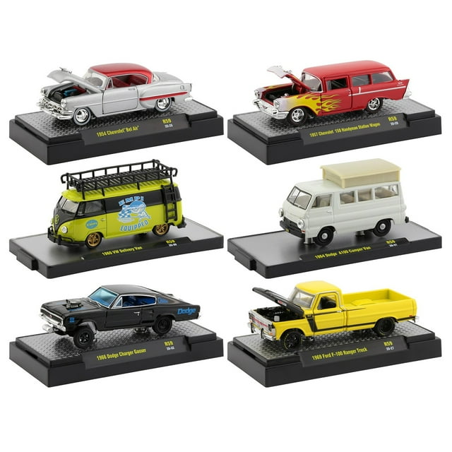 "Auto Shows" 6 piece Set Release 59 IN DISPLAY CASES 1/64 Diecast Model ...
