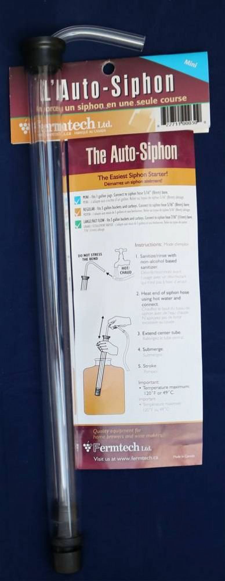 Auto-Siphon Mini with 6 Feet of Tubing and Clamp - Clear Perfect for ...