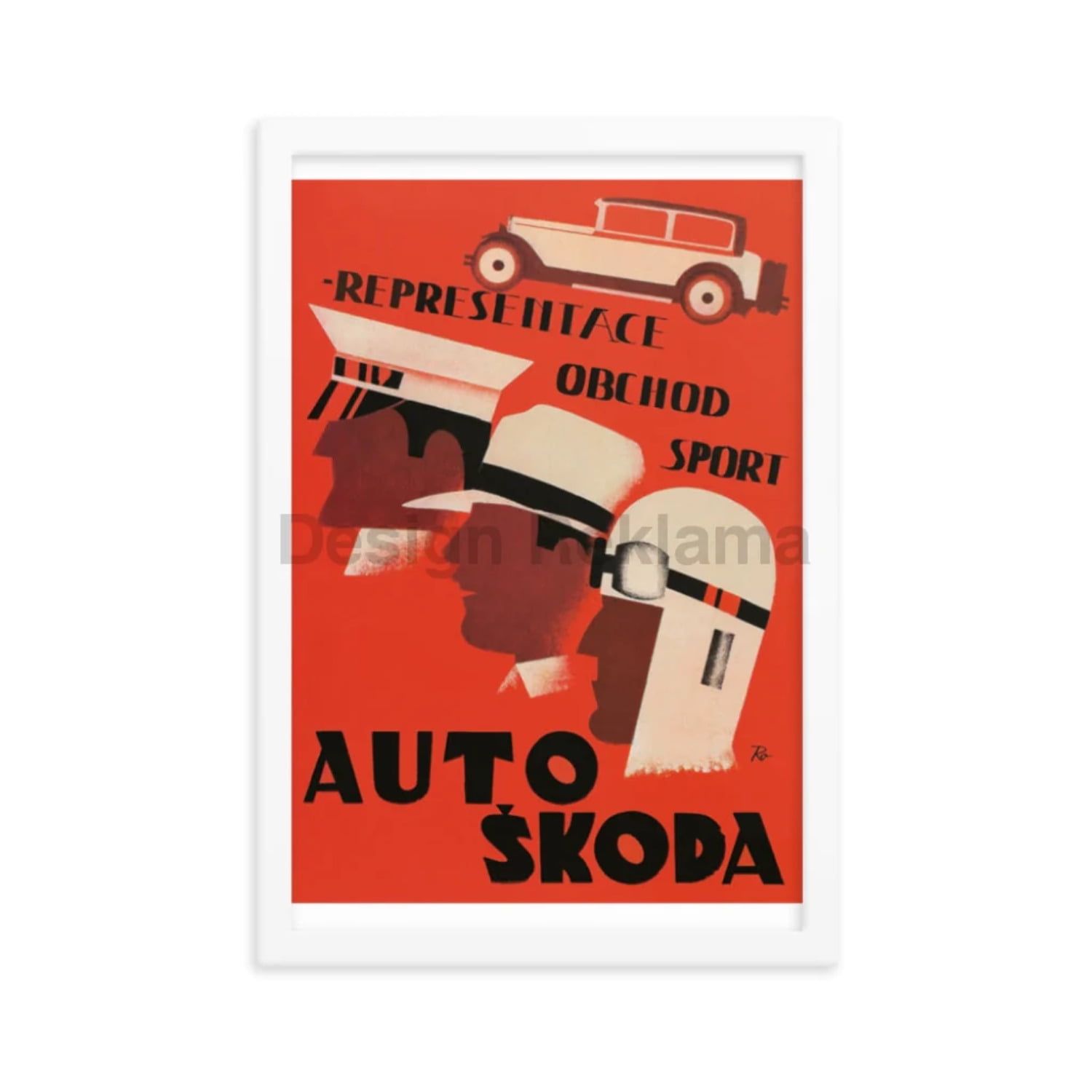 Auto Skoda Advertisement, 1934. Framed Vintage Travel Poster - Walmart.com