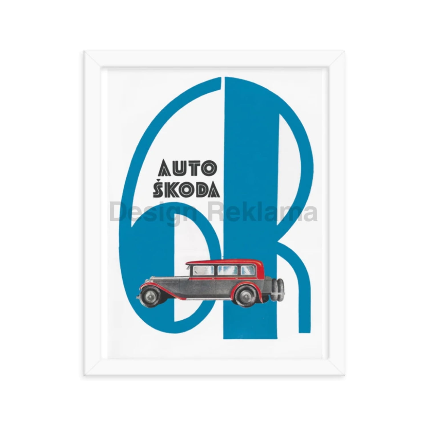 Auto Skoda Advertisement, 1934. Framed Vintage Travel Poster - Walmart.com