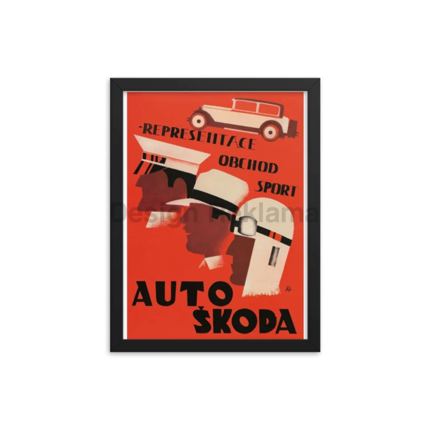 Auto Skoda Advertisement, 1934. Framed Vintage Travel Poster - Walmart.com