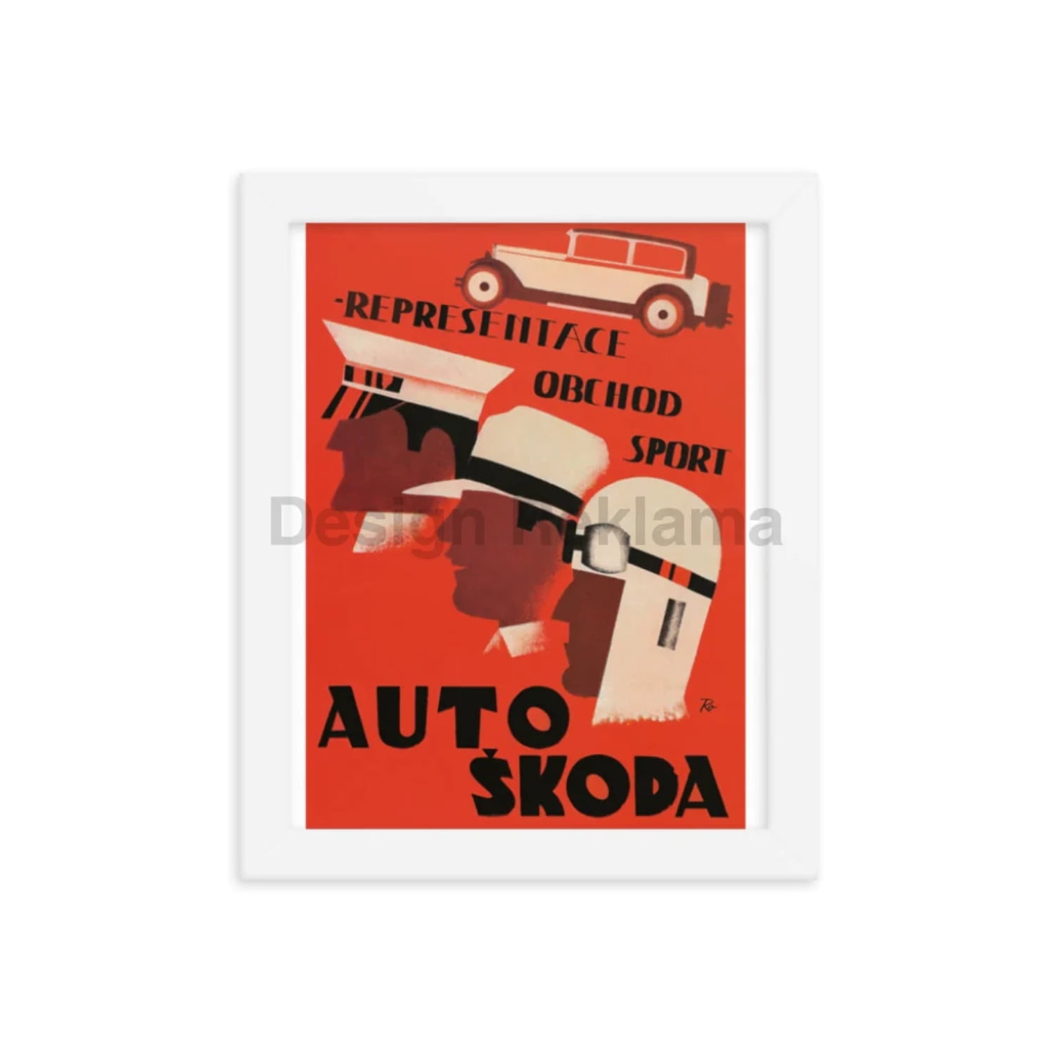 Auto Skoda Advertisement, 1934. Framed Vintage Travel Poster - Walmart.com