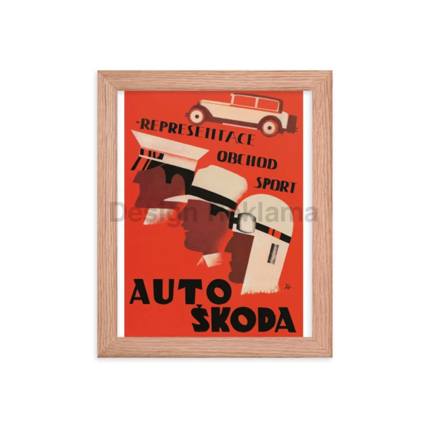 Auto Skoda Advertisement, 1934. Framed Vintage Travel Poster - Walmart.com