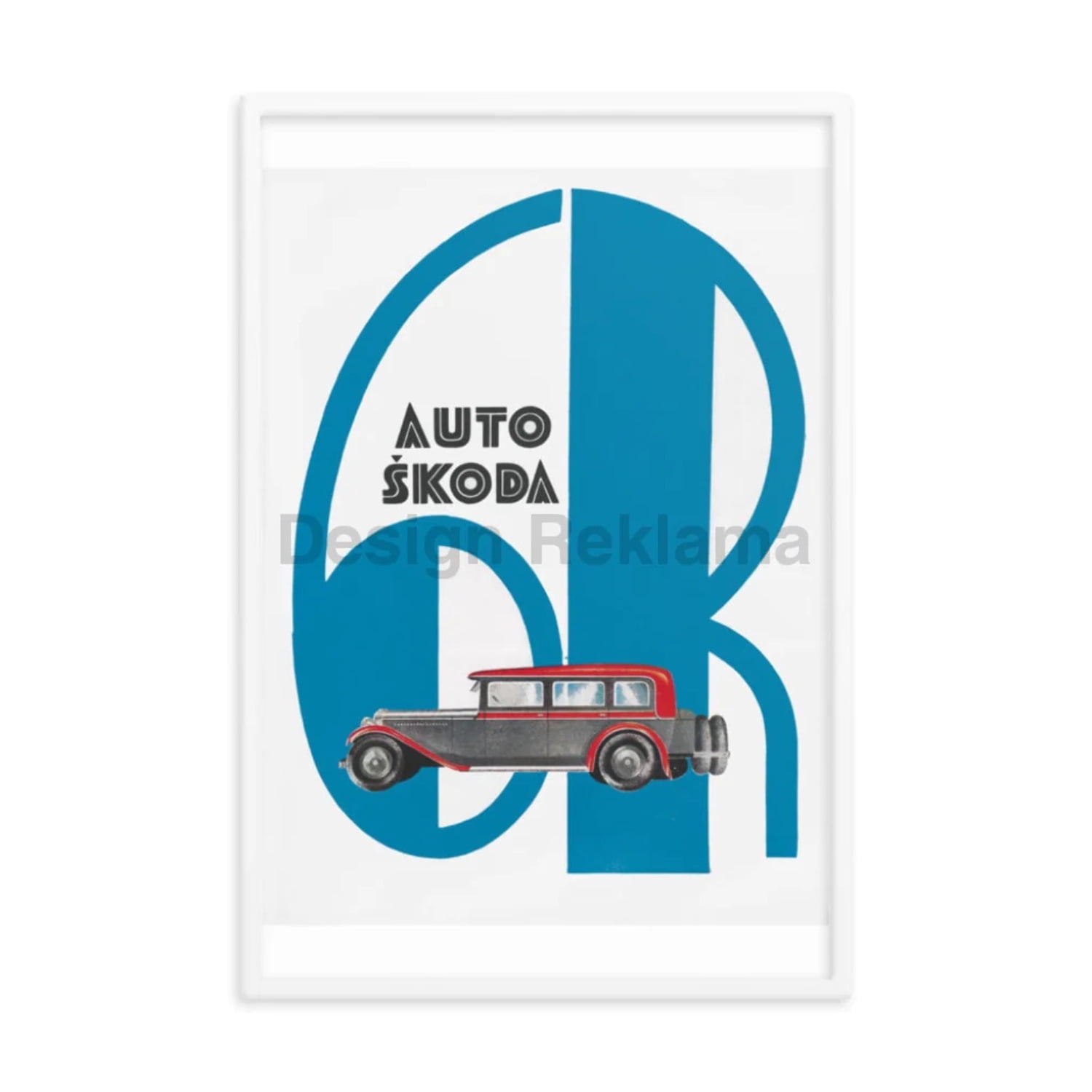 Auto Skoda Advertisement, 1934. Framed Vintage Travel Poster - Walmart.com