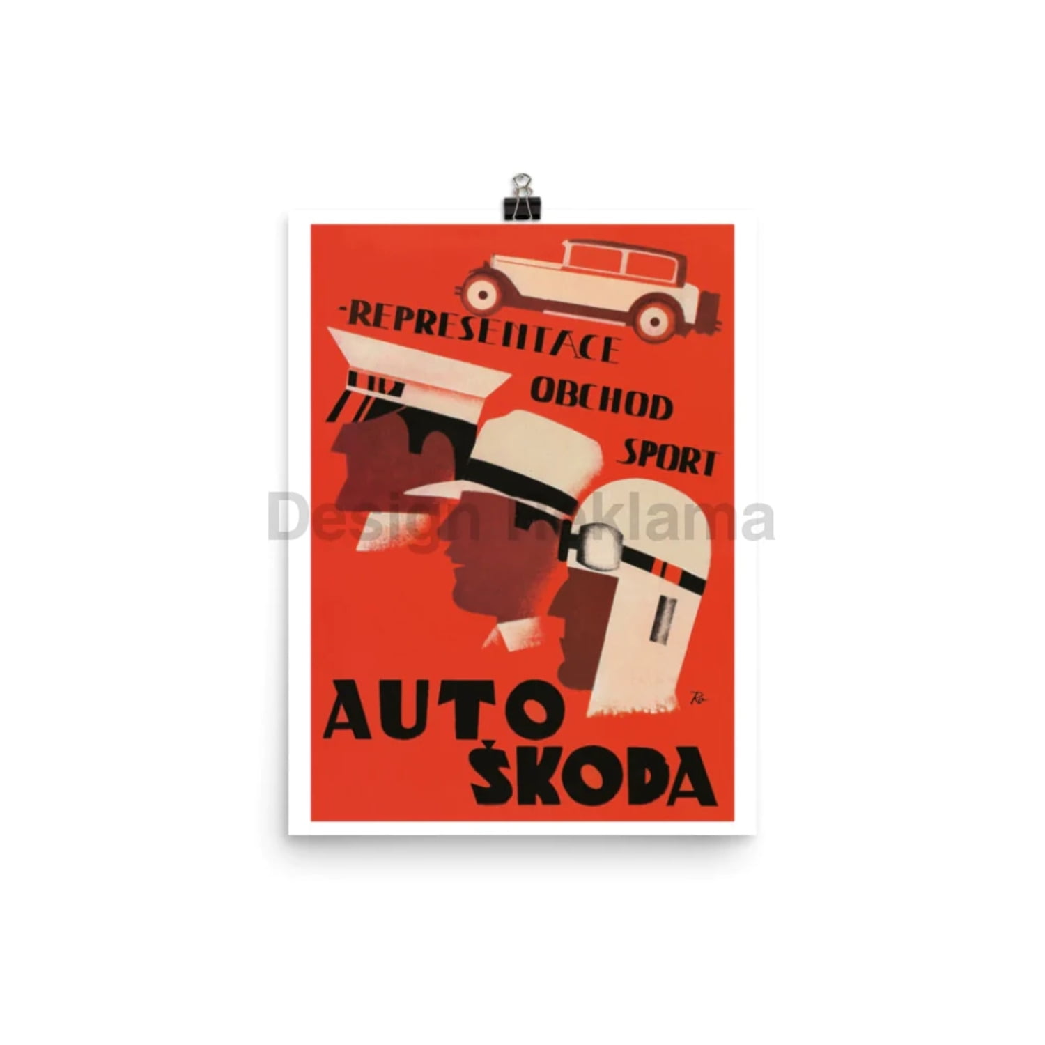 Auto Skoda Advertisement, 1934. Unframed Vintage Travel Poster ...