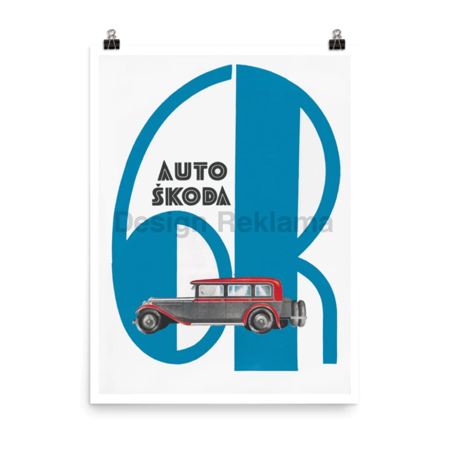 Auto Skoda Advertisement, 1934. Unframed Vintage Travel Poster ...