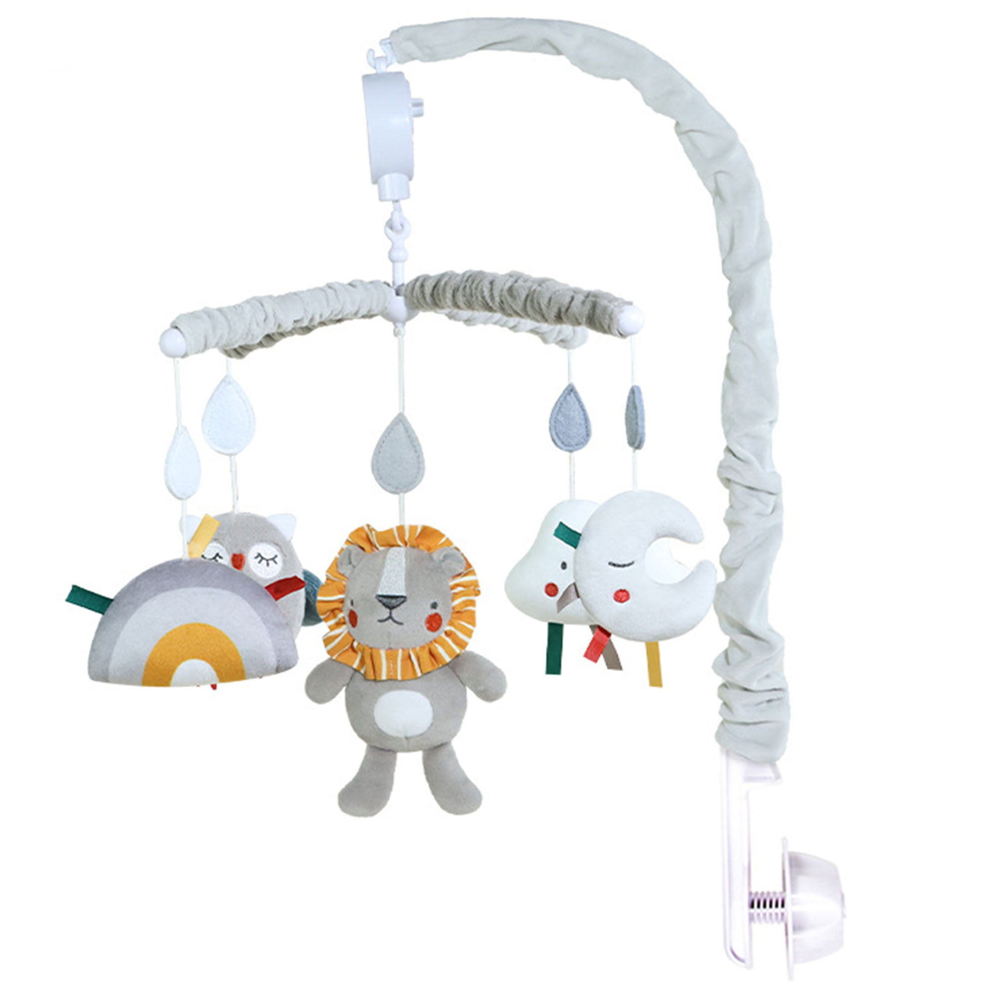 YESGIRL Auto-Spin Safari Baby Crib Mobile - Plush Animal Hanging Toy ...