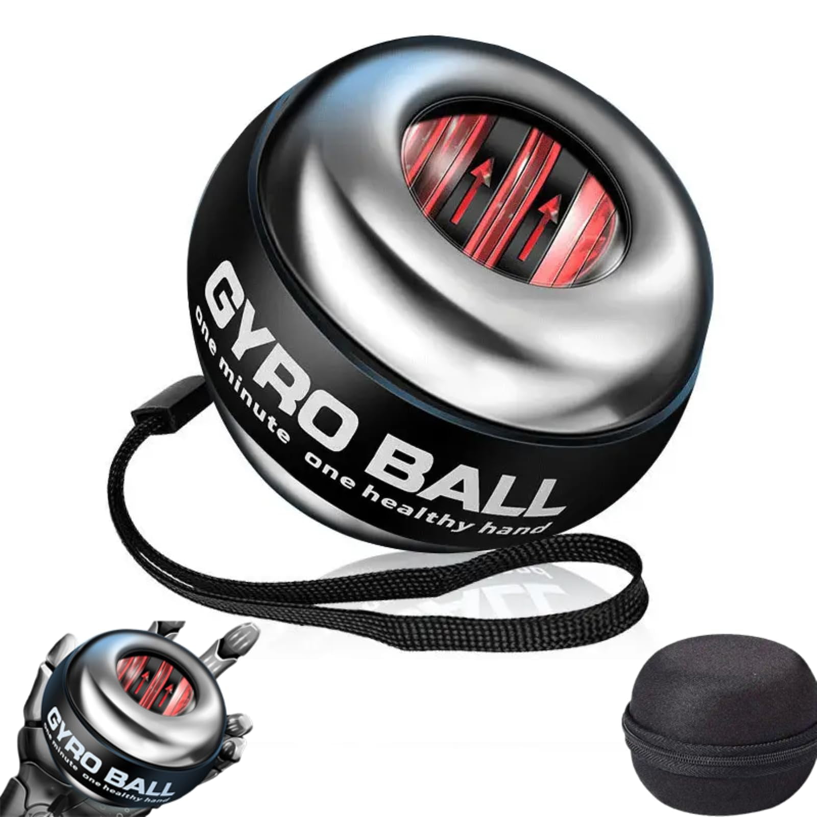 Auto-Start Power Gyro Ball, Wrist Trainer with Led Light, Strengthener ...