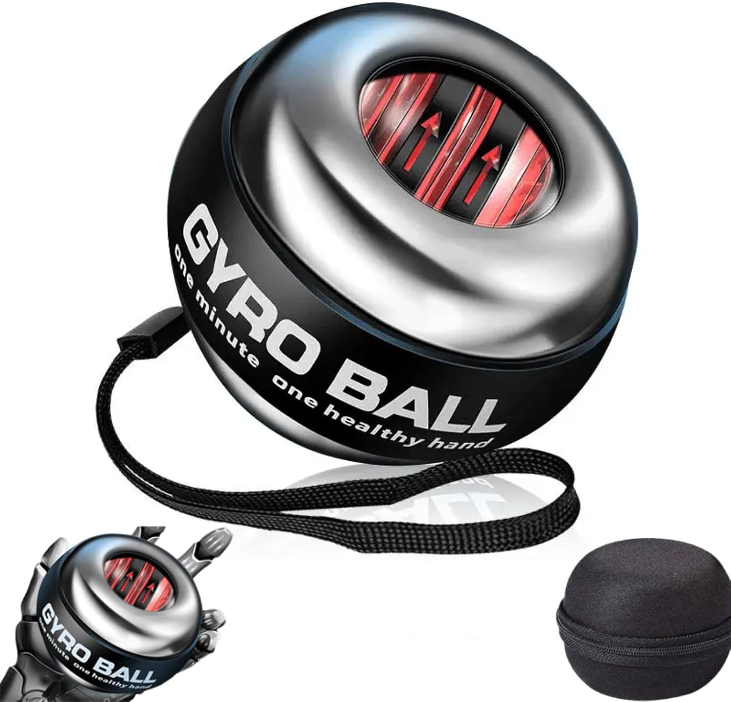 Auto-Start Power Gyro Ball, Wrist Trainer with Led Light, Strengthener ...