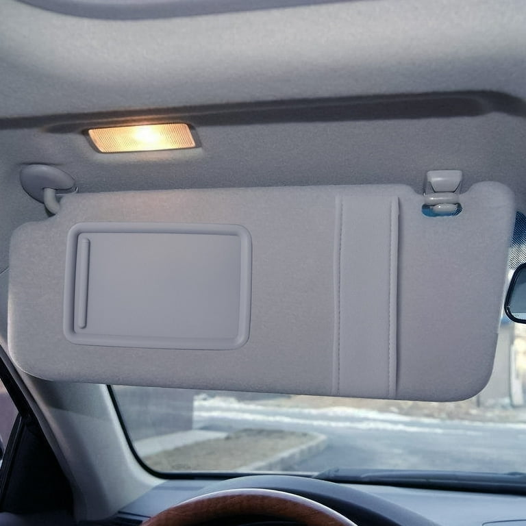 Auto Sun Visor Left Driver Side Car Sun Visor Fits 2007 2011 Toyota Camry without Sunroof Vanity Light Grey
