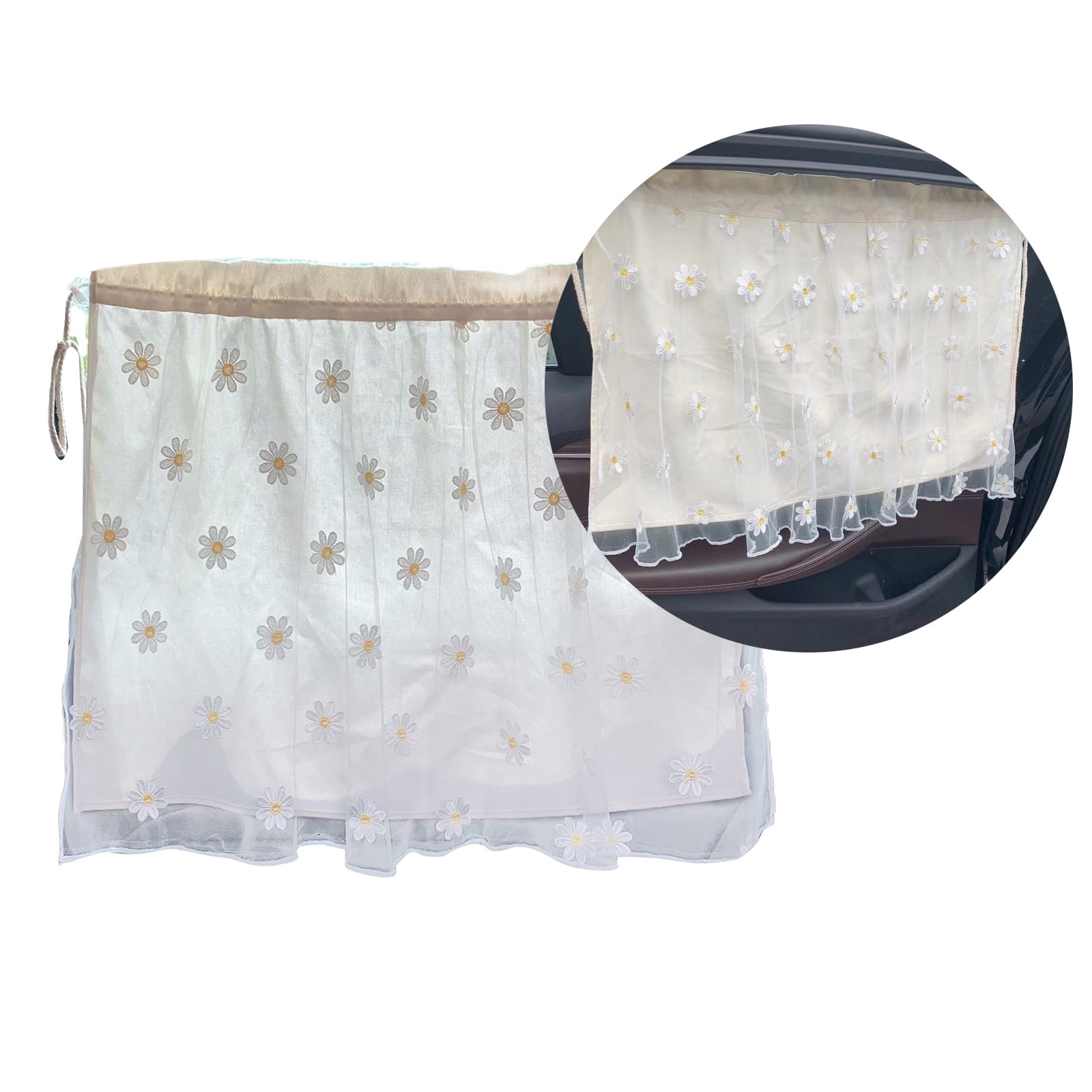 Auto Sunscreens Embroidery Flower Car Window Screen Heat Resistant ...