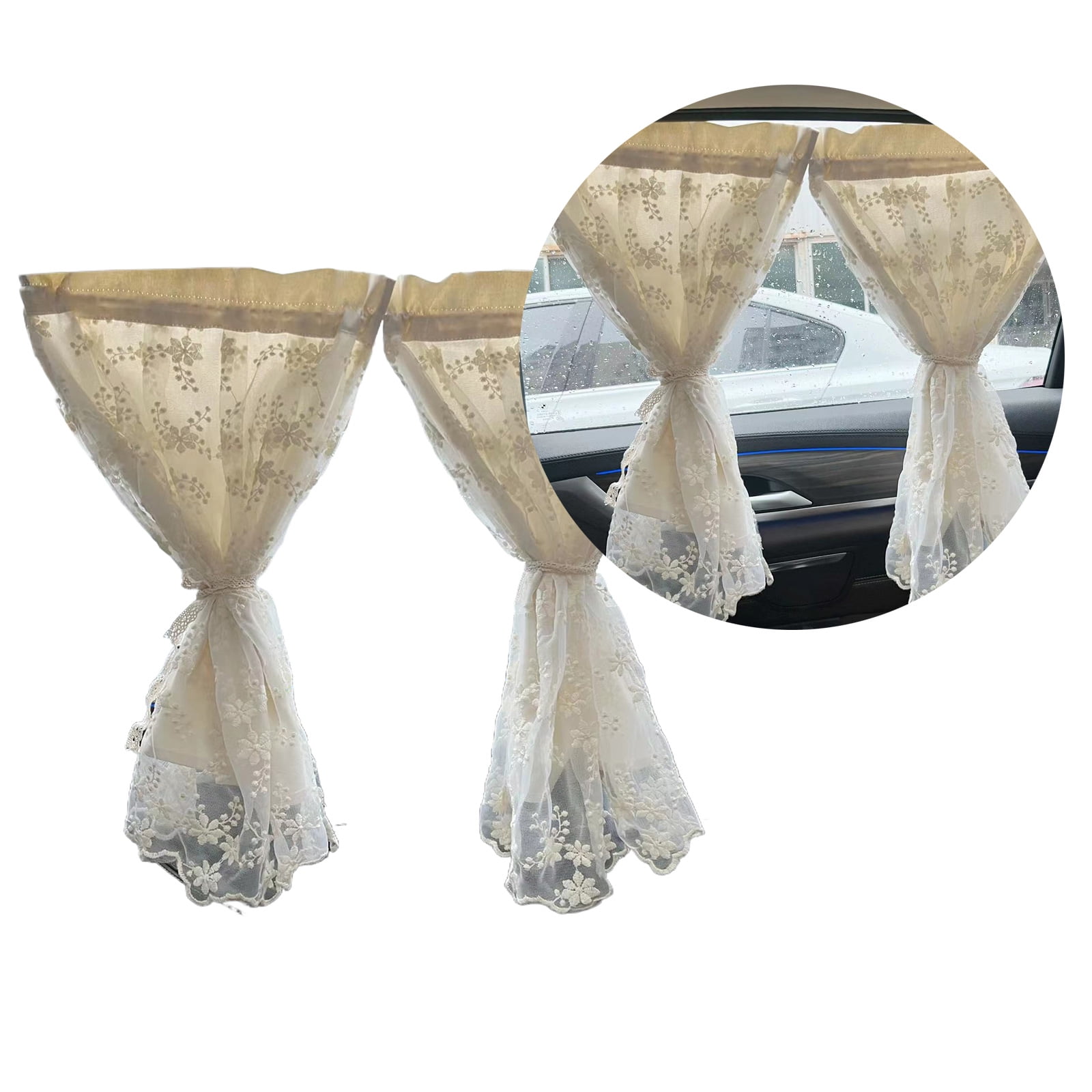 Auto Sunscreens Embroidery Flower Car Window Screen Heat Resistant ...